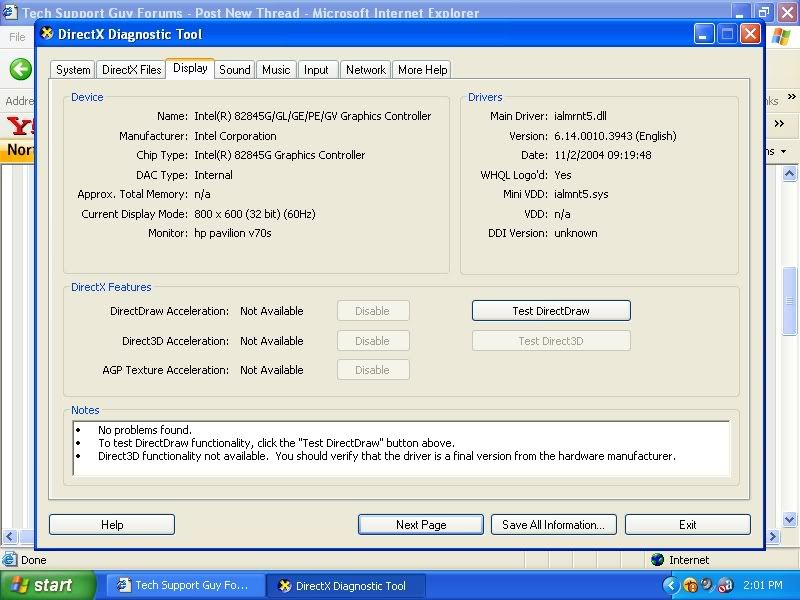 Solved: Direct3D Problems | Tech Support Guy