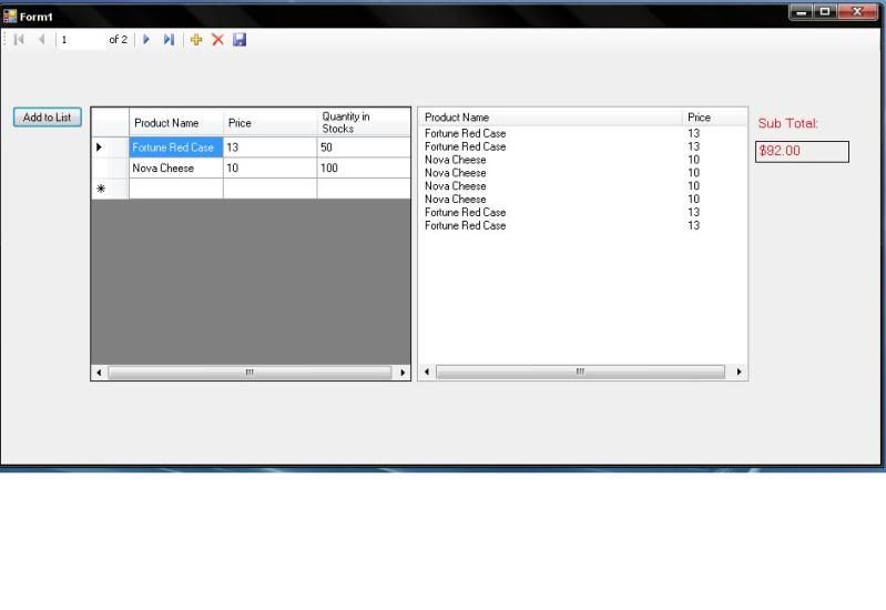 VS 2008 table row to list view?-VBForums